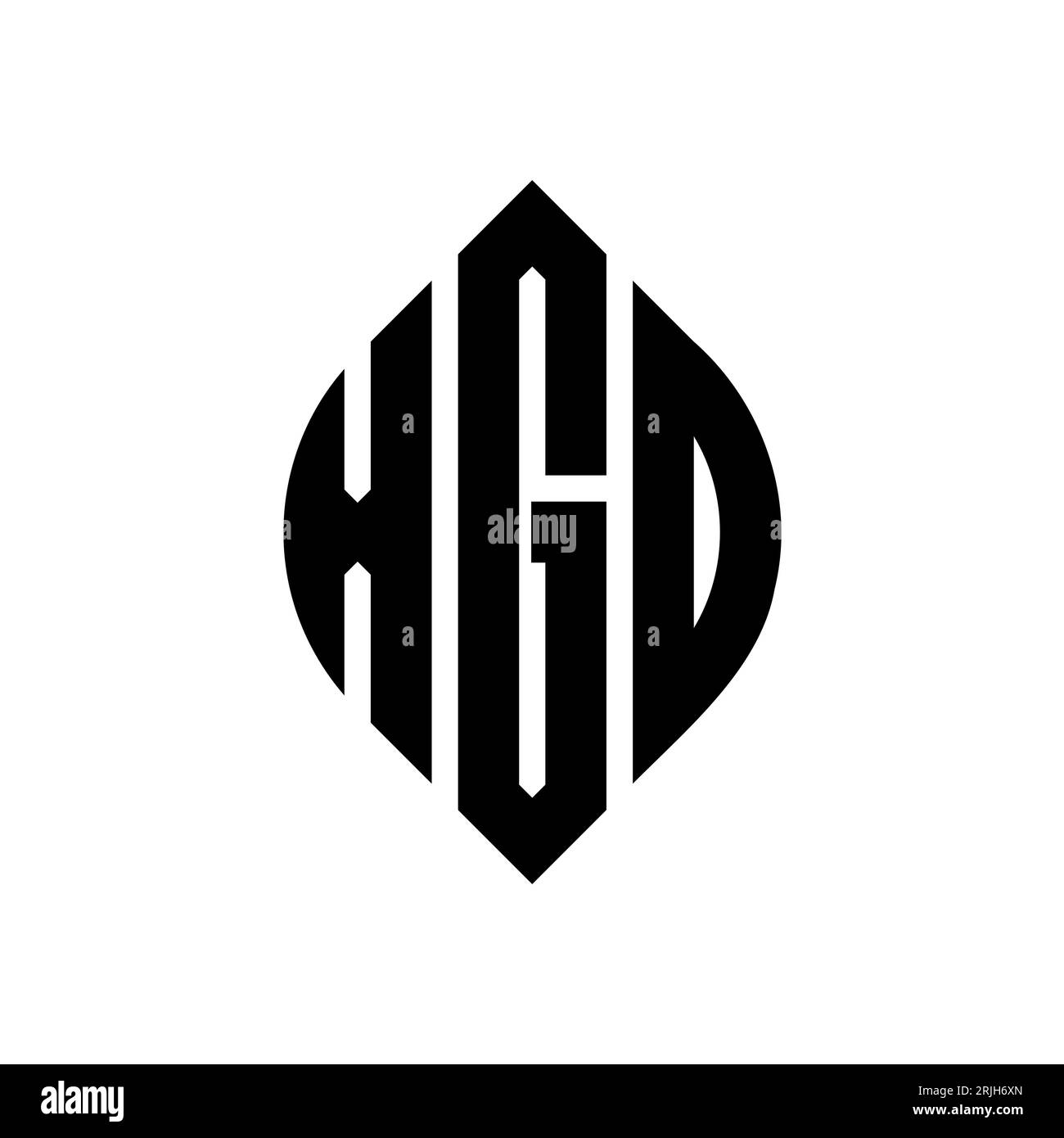 XGO circle letter logo design with circle and ellipse shape. XGO ...