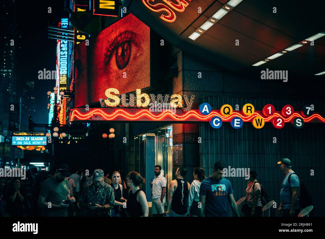 Times square night retro hi-res stock photography and images - Alamy