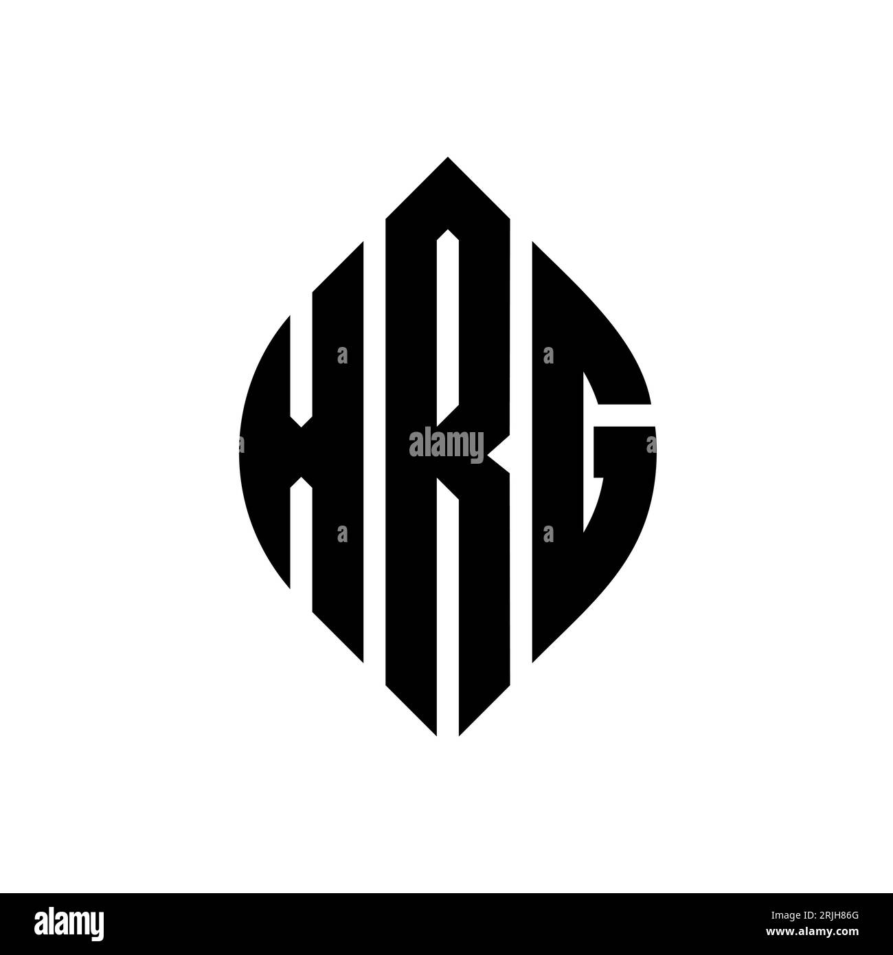 XRG circle letter logo design with circle and ellipse shape. XRG ...