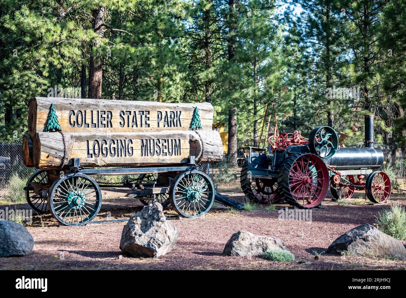 Chiloquin, Oregon, 8.8.2023 - Entrance to Collier Memorial State Park ...