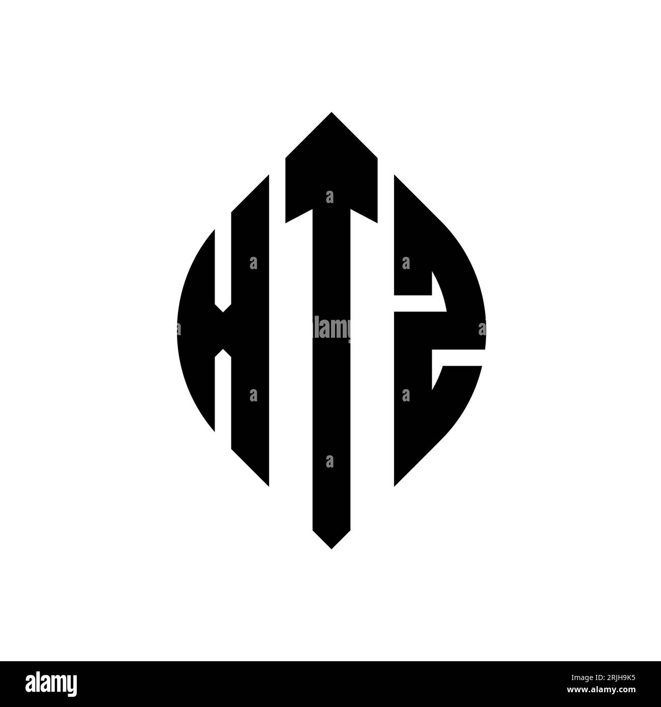 XTZ circle letter logo design with circle and ellipse shape. XTZ ...