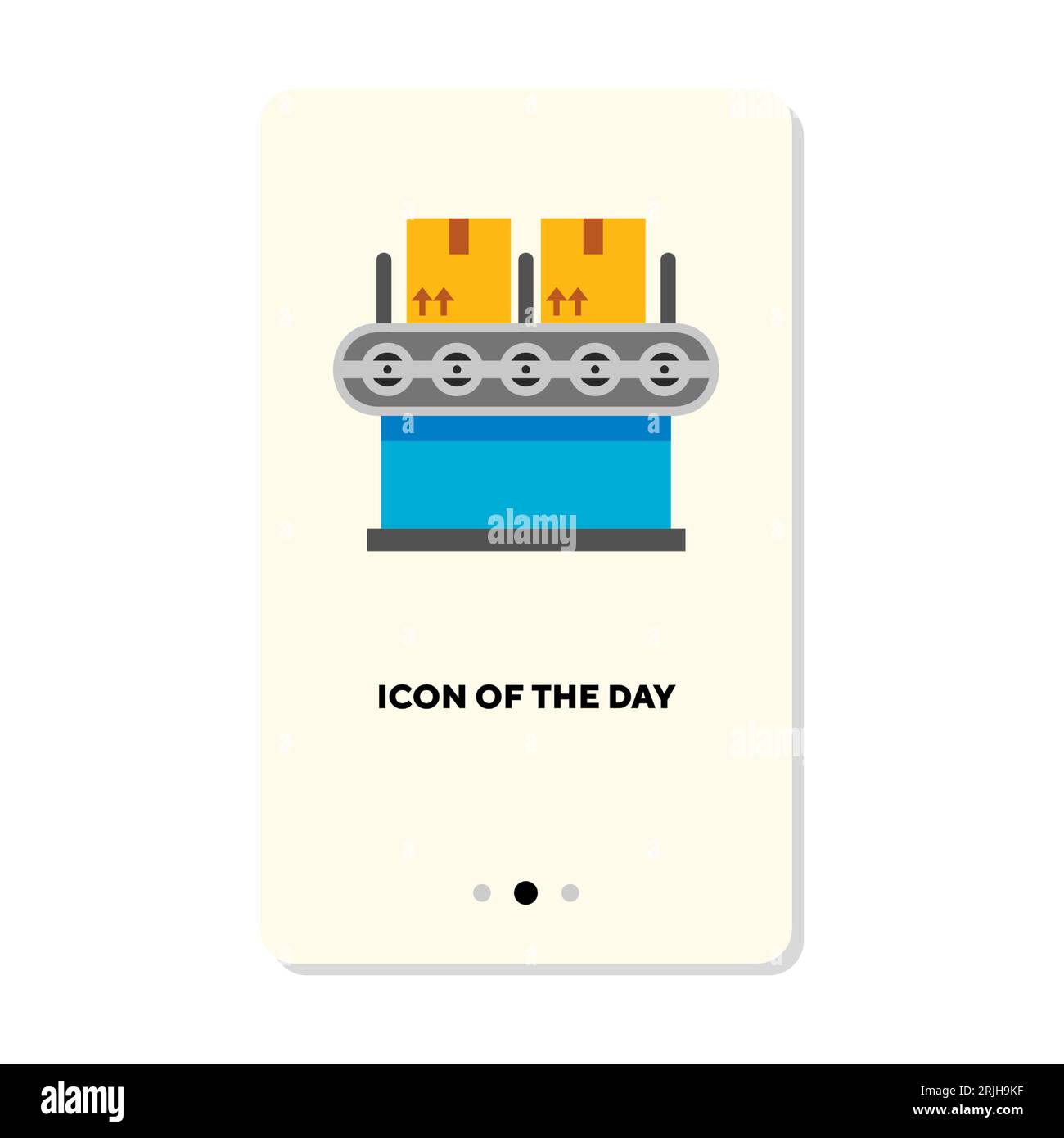 Cardboard boxes on conveyor Cut Out Stock Images & Pictures - Alamy