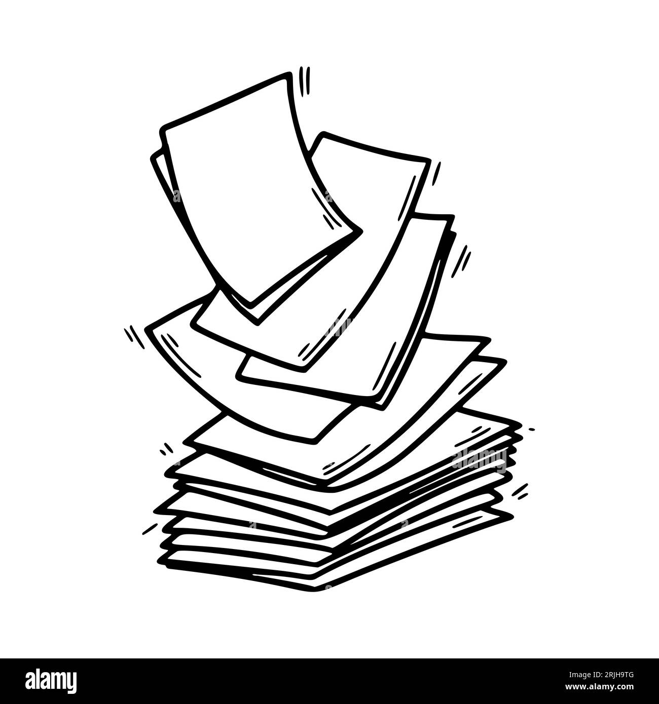 Stack paper pages Stock Vector Images - Alamy