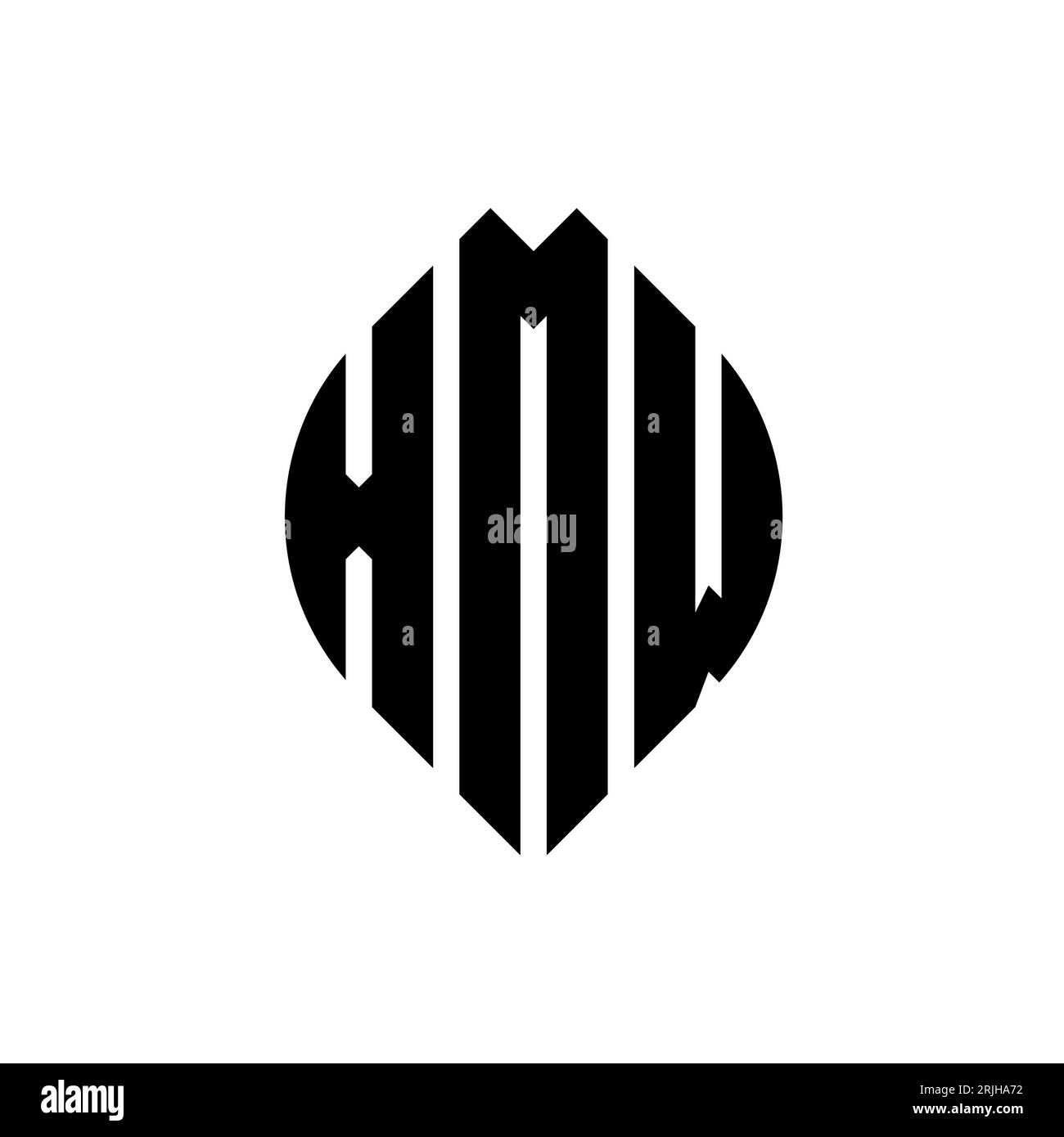 XMW circle letter logo design with circle and ellipse shape. XMW ...