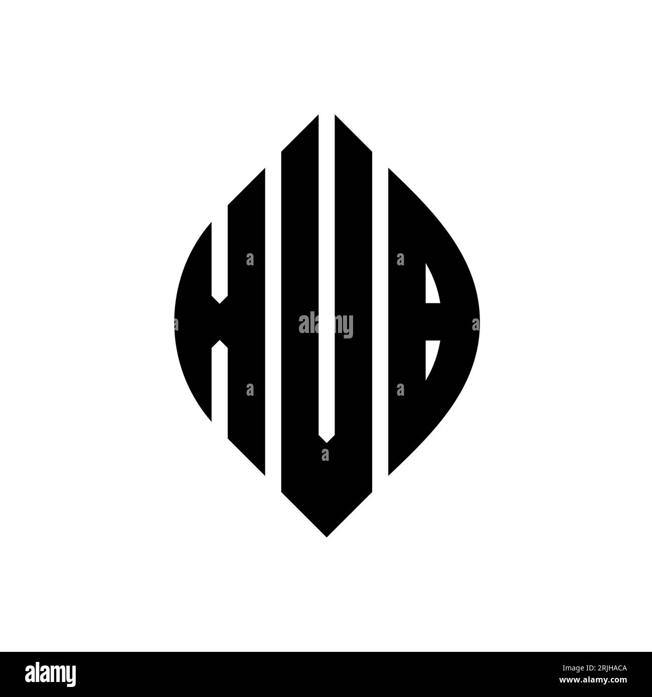 XVB circle letter logo design with circle and ellipse shape. XVB ...