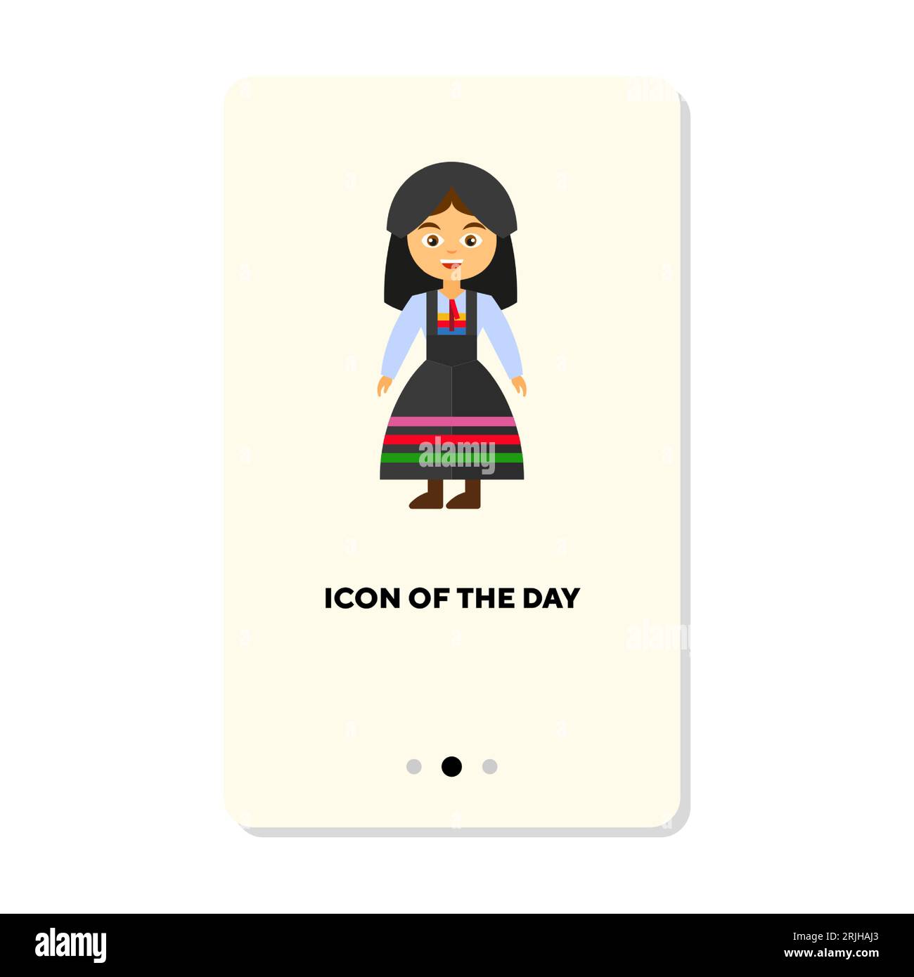 Cyprus woman in national costume flat icon Stock Vector Image & Art - Alamy