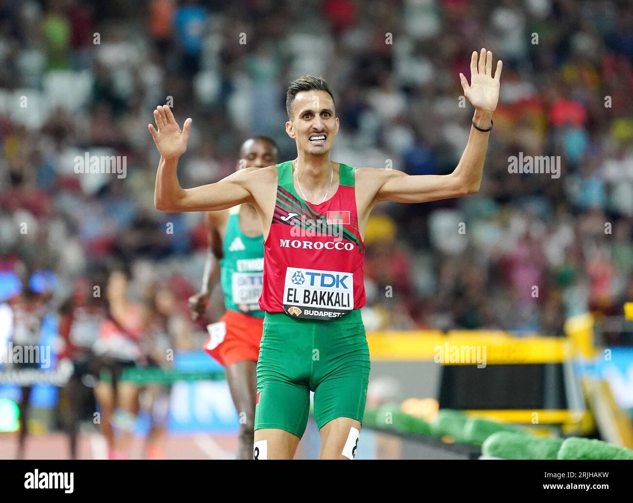 Soufiane El Bakkali (MAR) winner 3000m steeple chase men during the 19th edition World Athletics ...