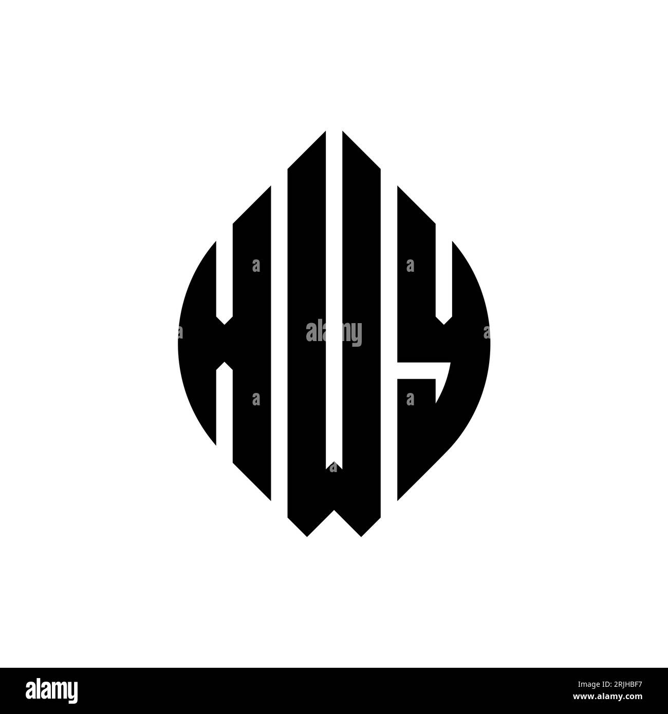 XWY circle letter logo design with circle and ellipse shape. XWY ...