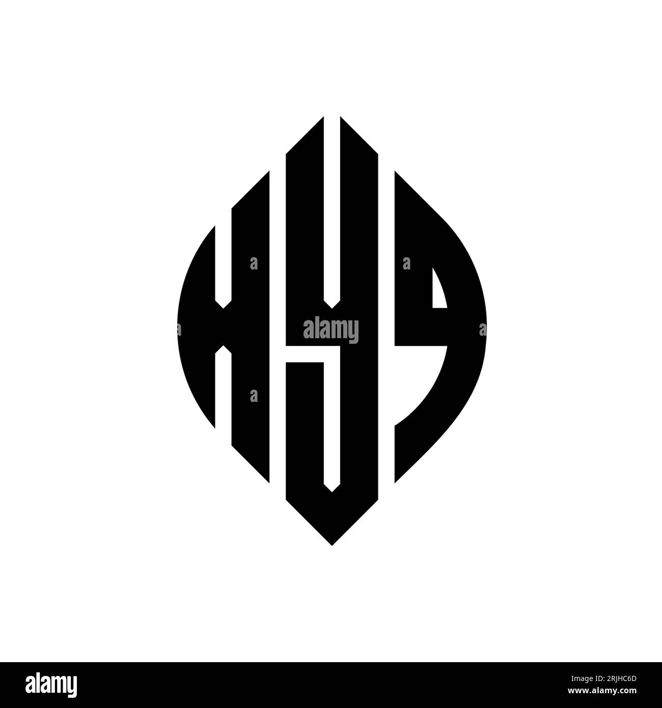 XYQ circle letter logo design with circle and ellipse shape. XYQ ellipse letters with ...