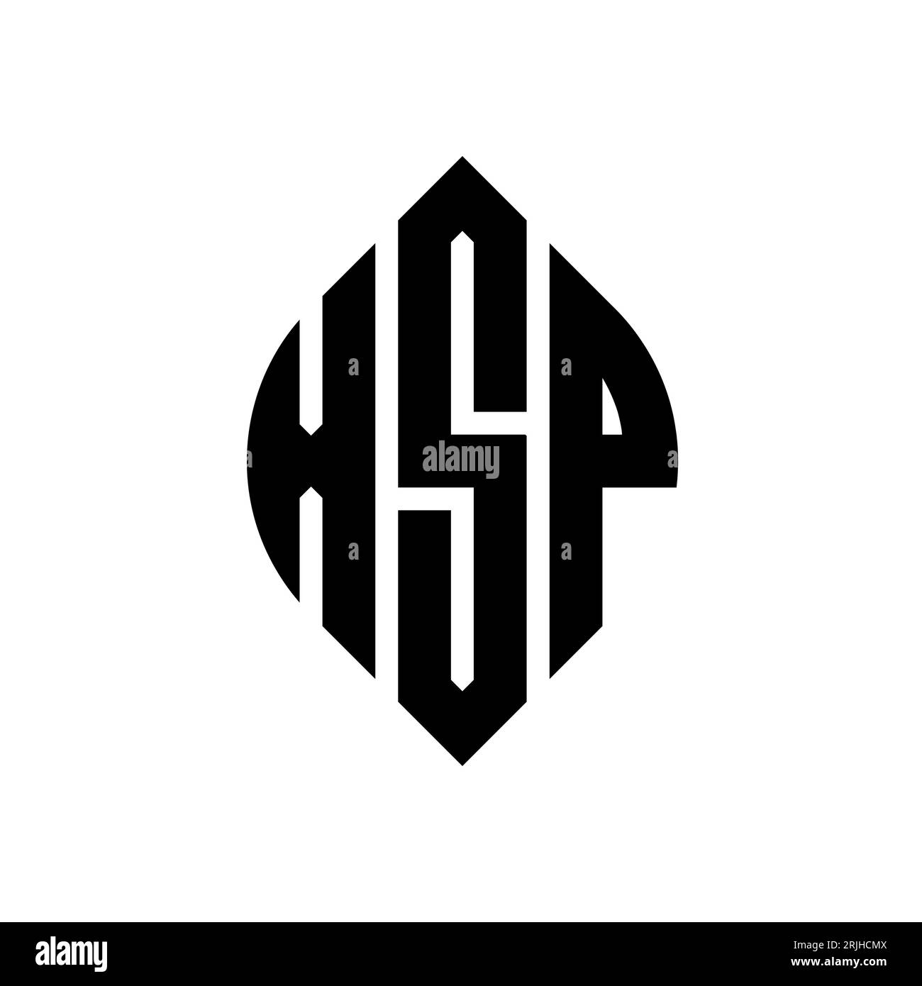 XSP circle letter logo design with circle and ellipse shape. XSP ellipse letters with ...