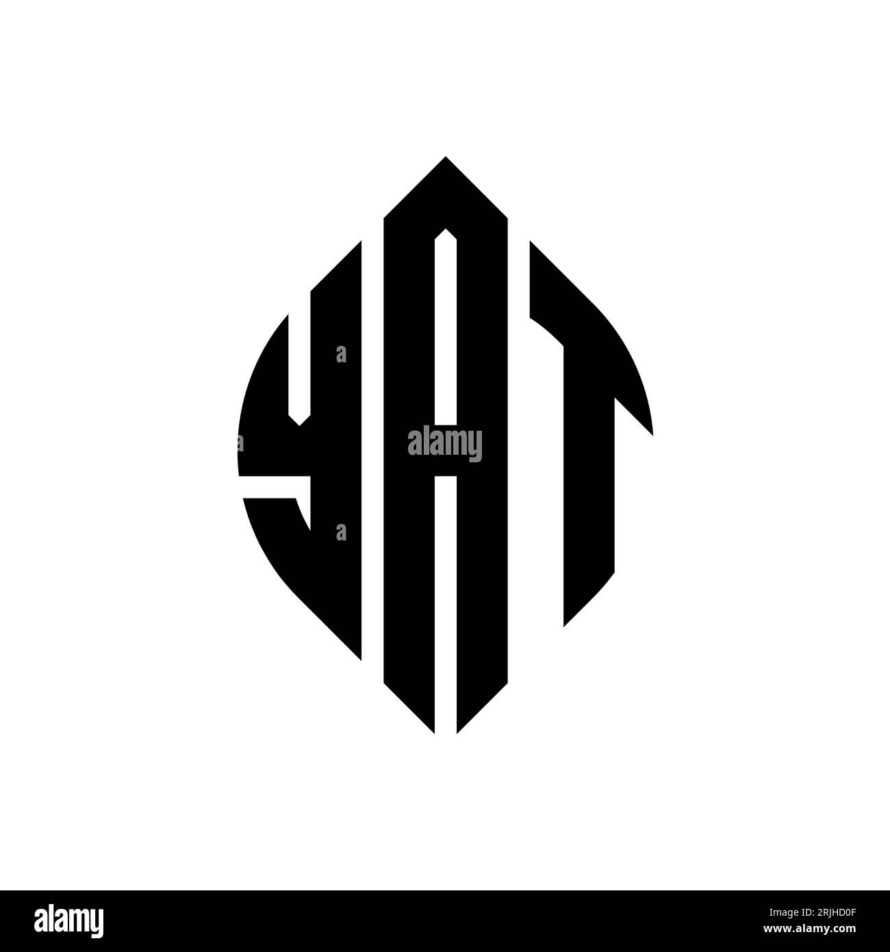YAT circle letter logo design with circle and ellipse shape. YAT ...