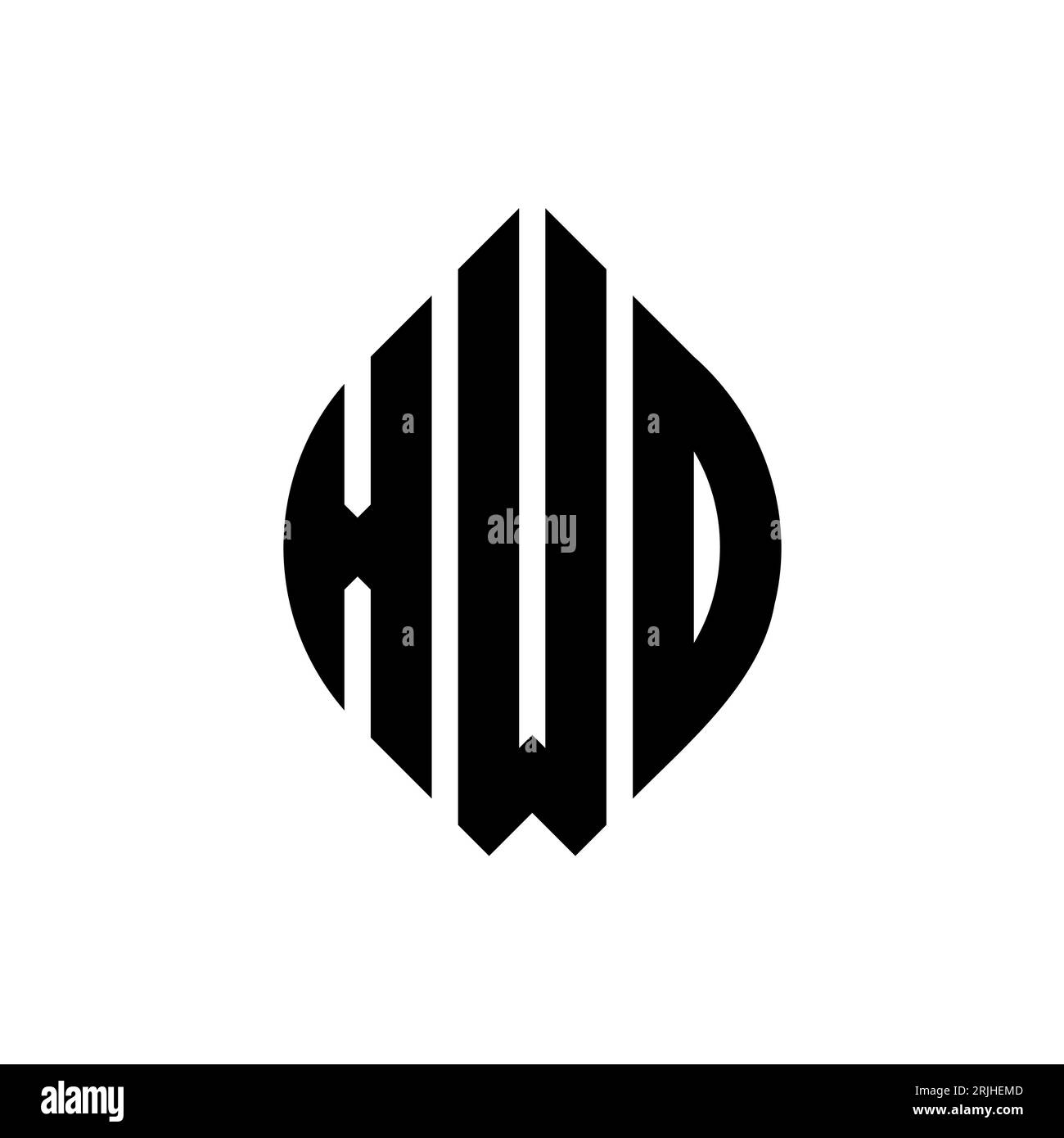 XWO circle letter logo design with circle and ellipse shape. XWO ...