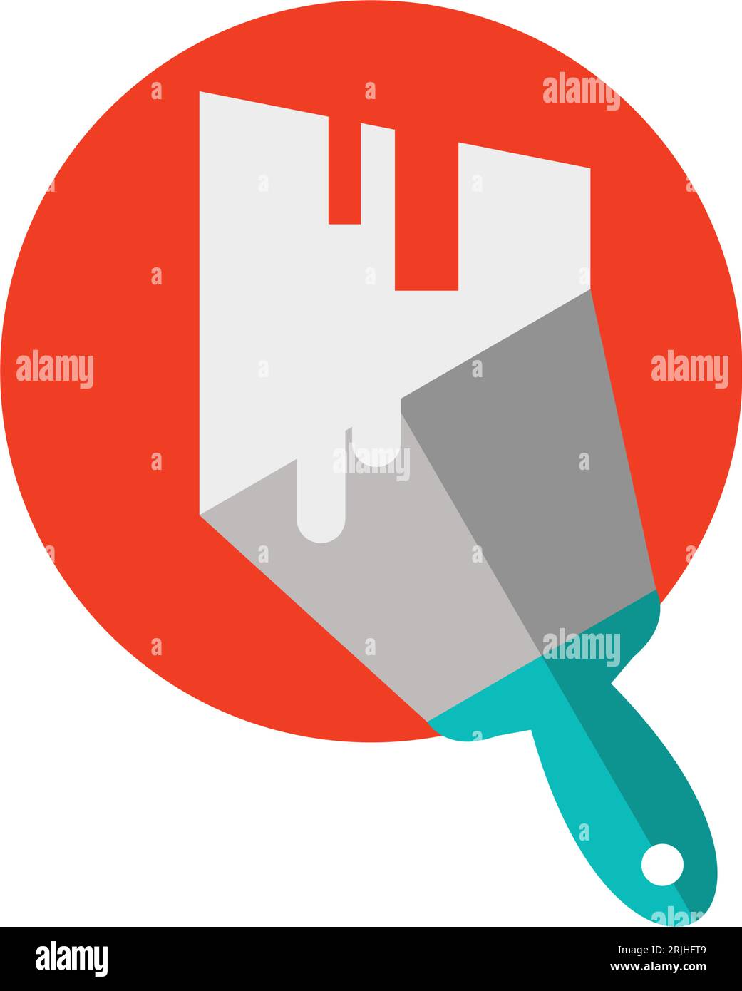 Plasterer plastering interior wall Stock Vector Images - Alamy