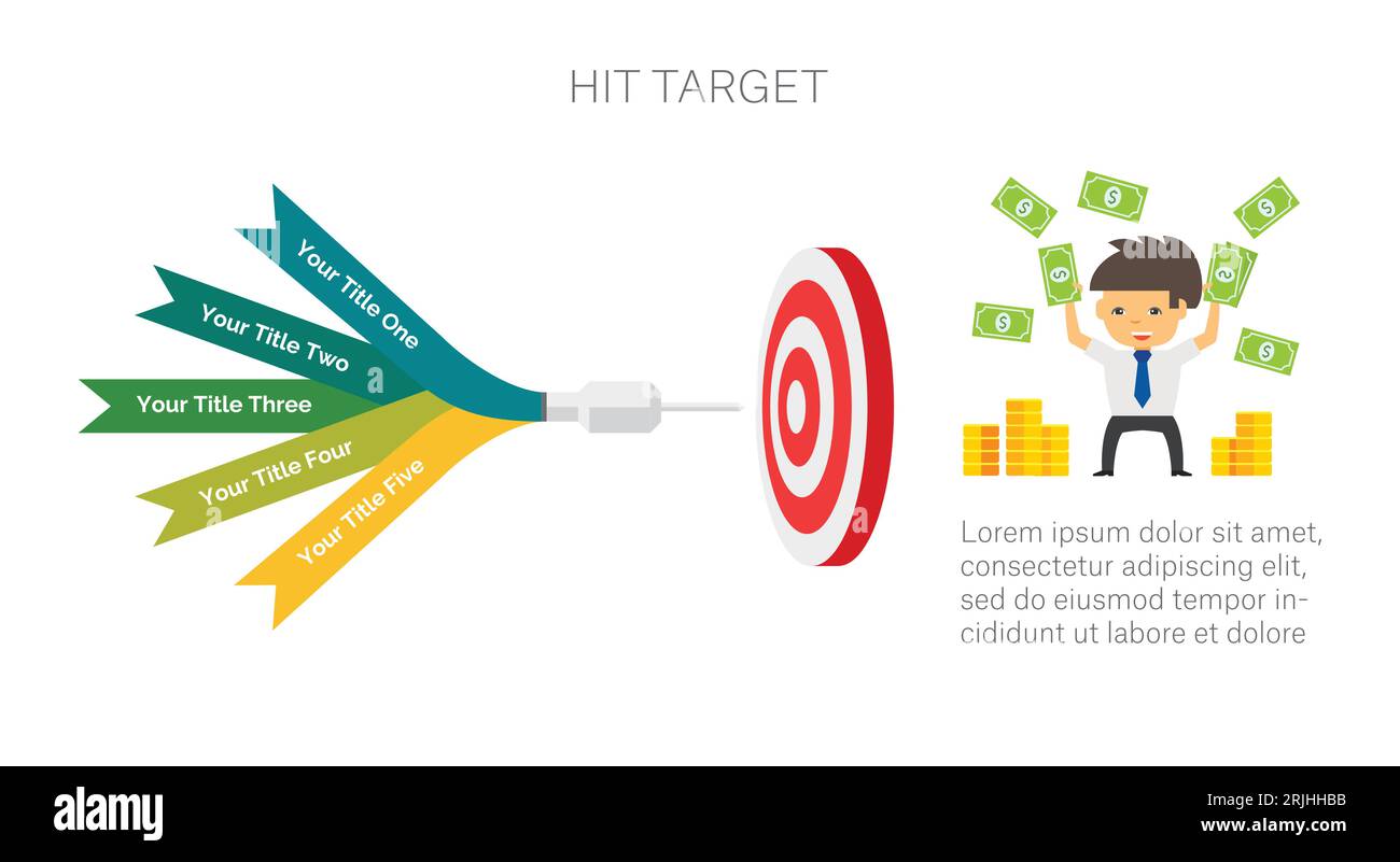 Dart and target infographic template hi-res stock photography and ...