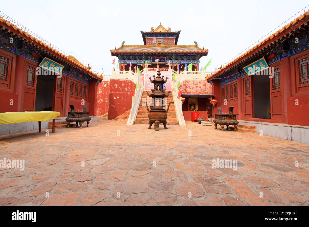 Religious architecture landscape in a temple, China Stock Photo - Alamy