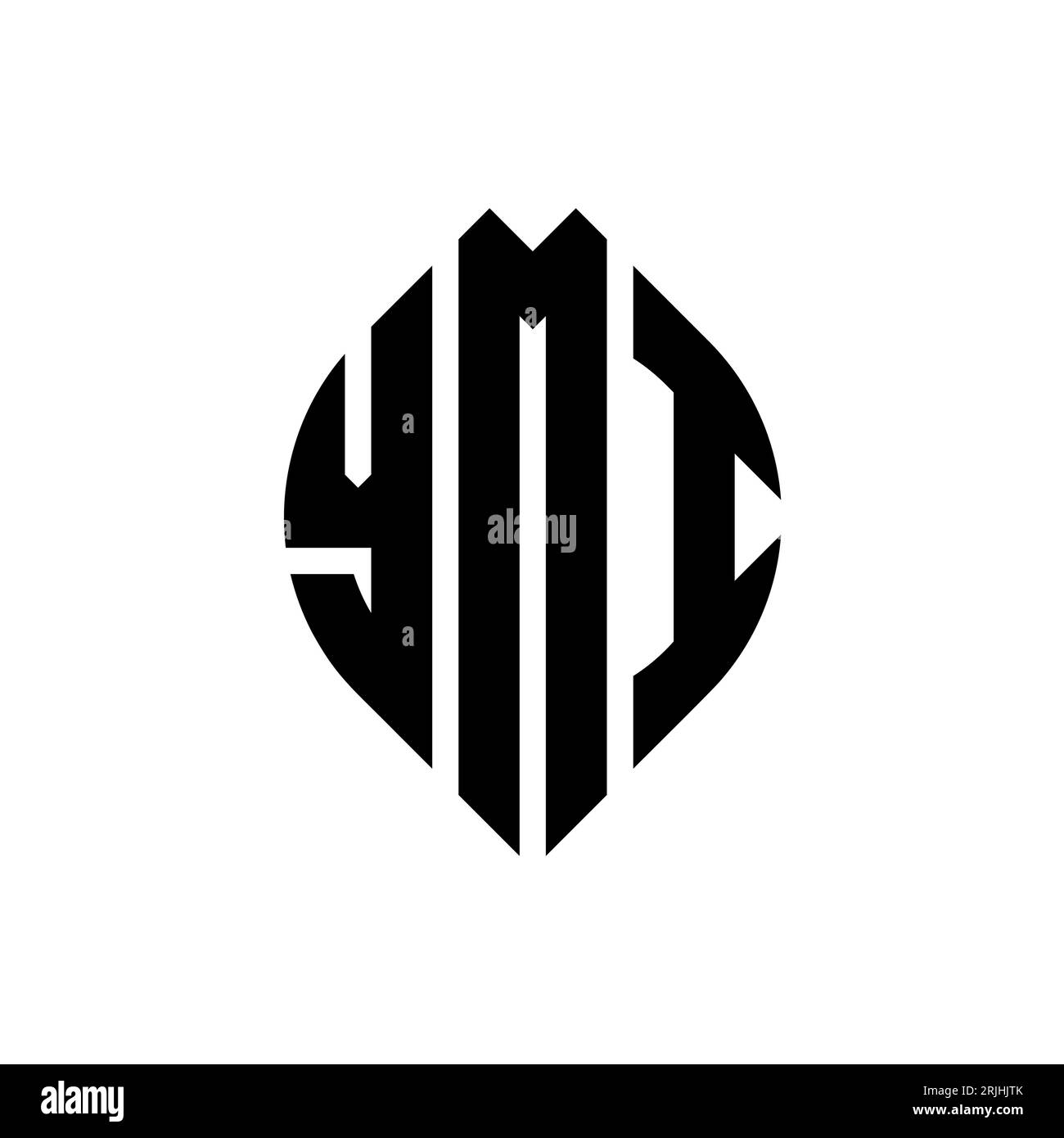 YMI circle letter logo design with circle and ellipse shape. YMI ...