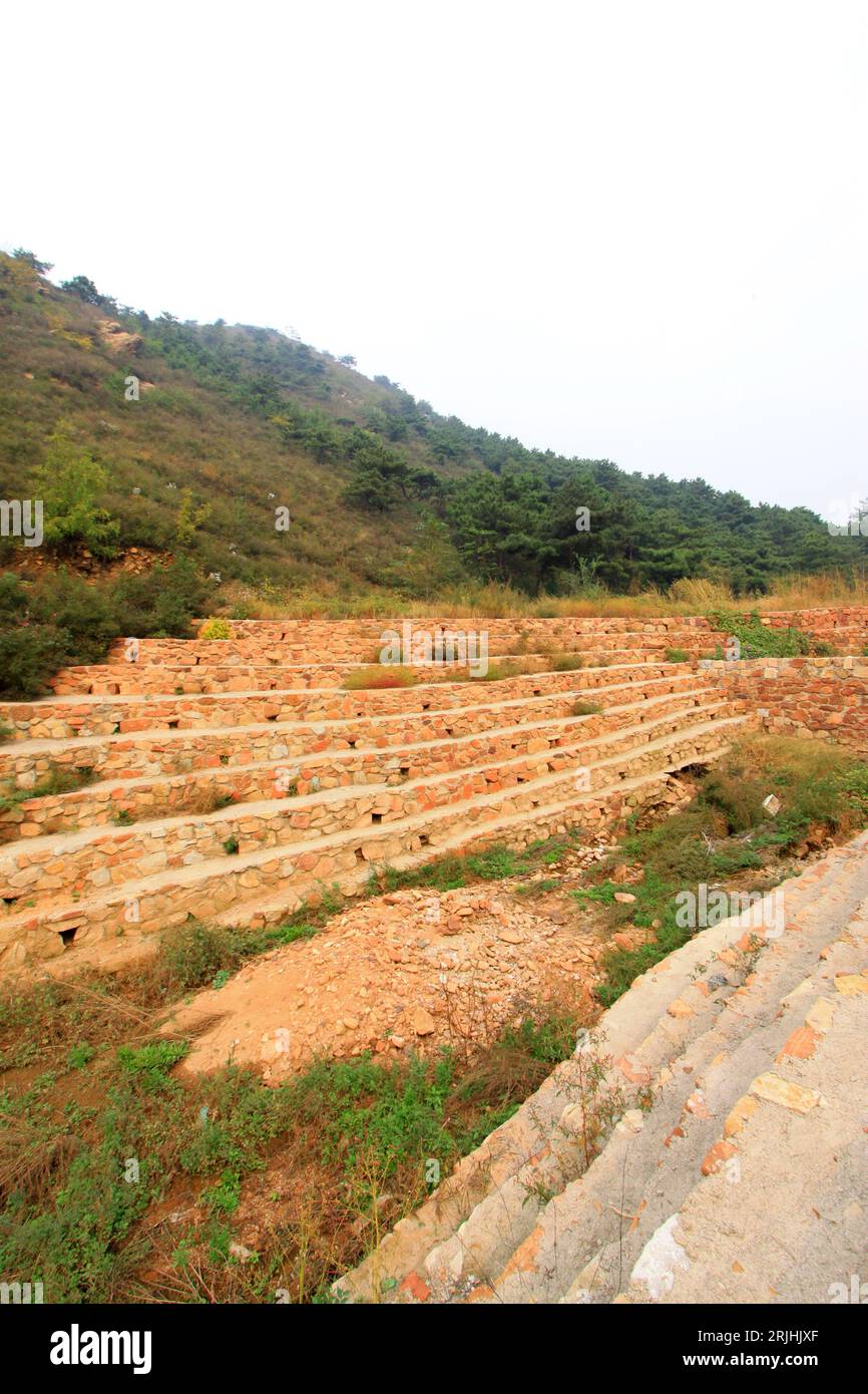 Reservoir construction and landscape in Qinglong mountain scenic area ...