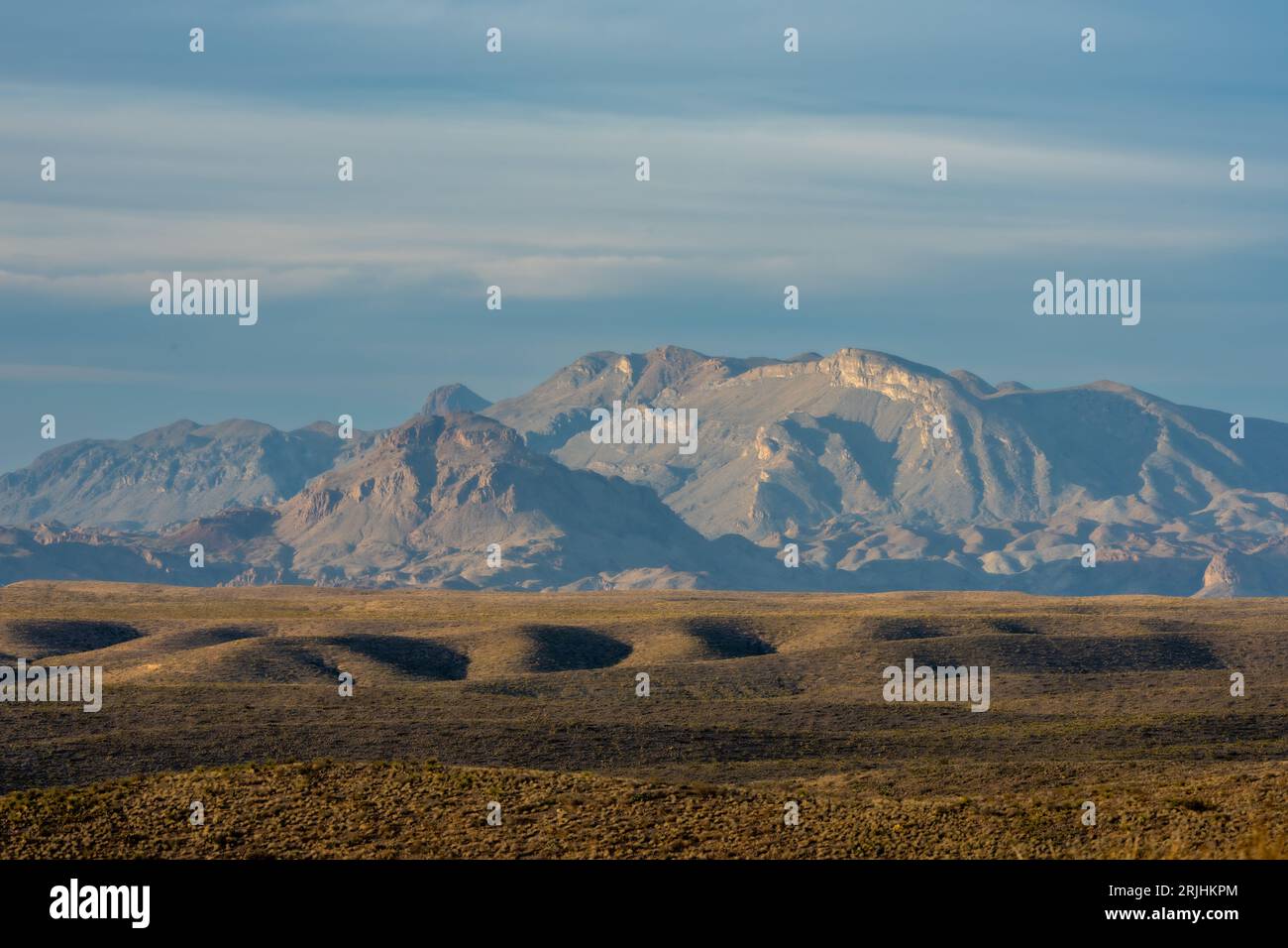 Desert Valley Spreads out Below the Chisos Mountains in Big Bend Stock ...