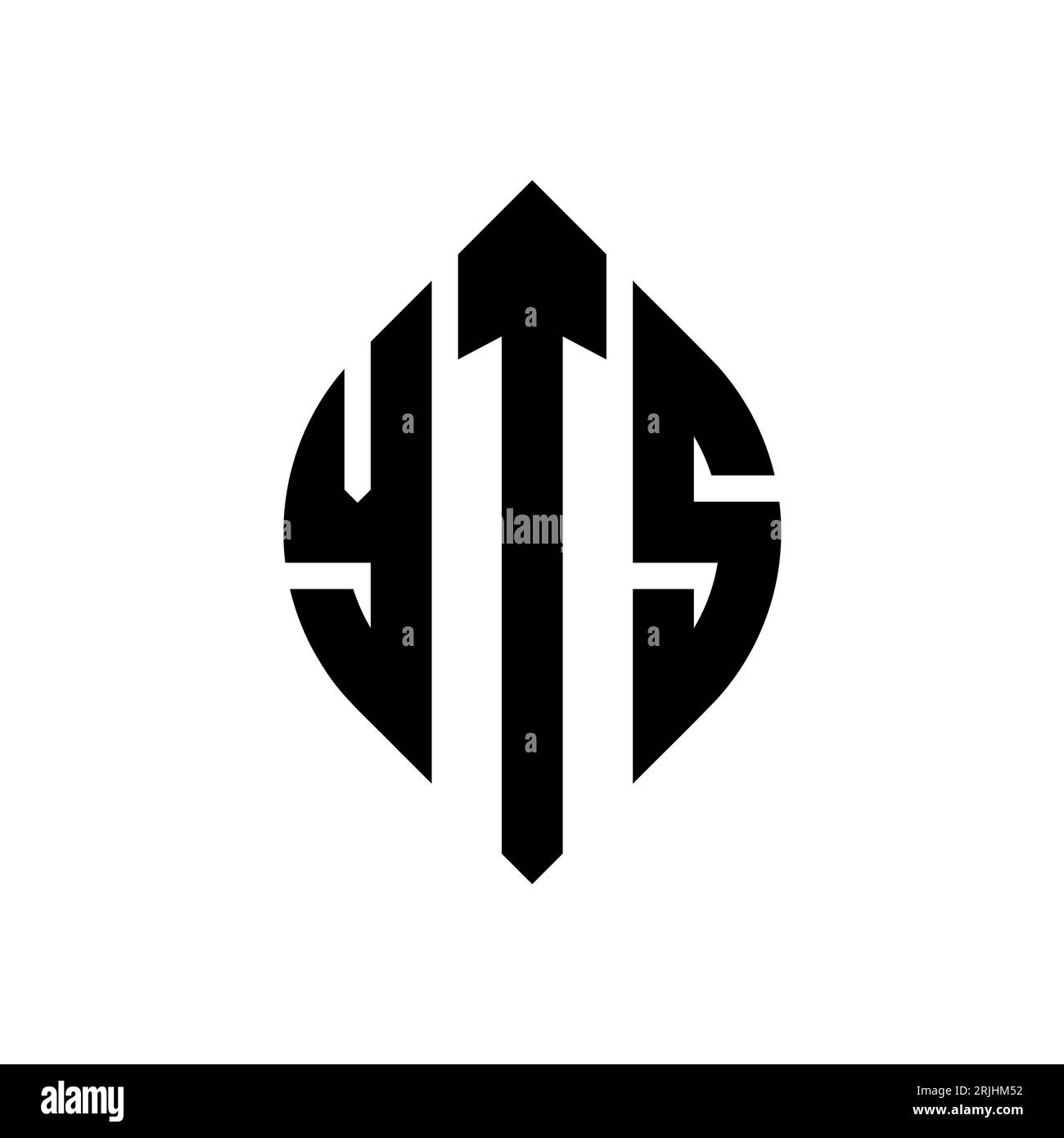 YTS circle letter logo design with circle and ellipse shape. YTS ...