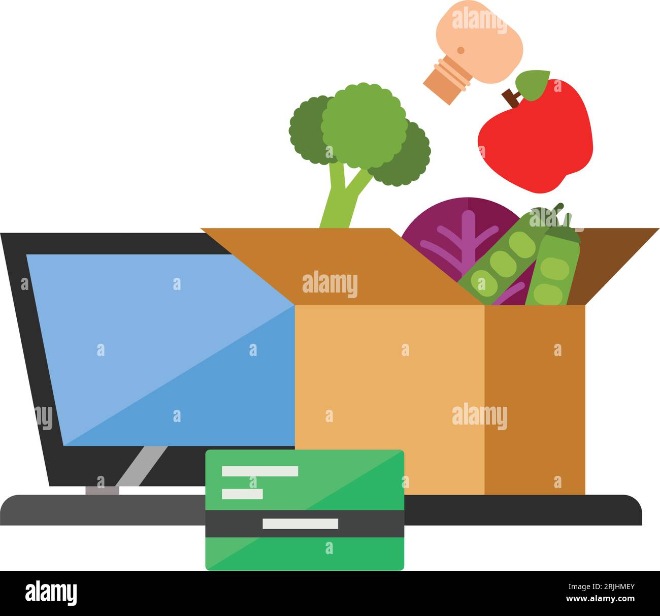 Fresh and easy shop Stock Vector Images - Alamy