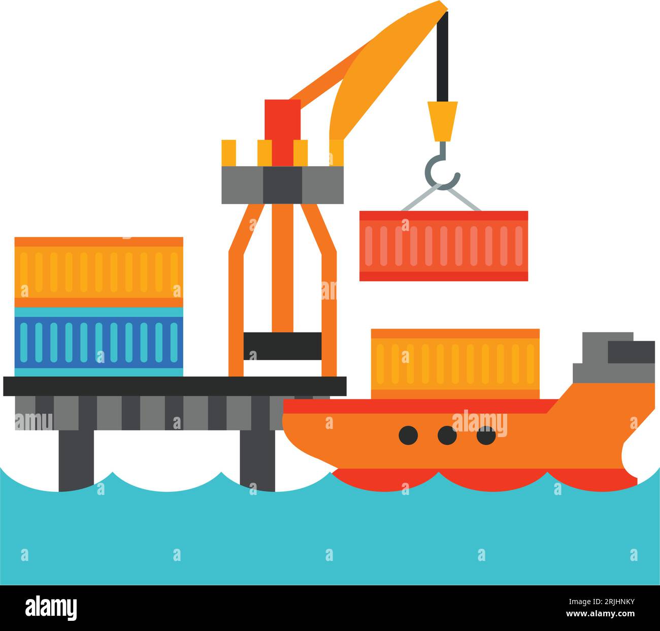 Sea port icon Stock Vector Image & Art - Alamy