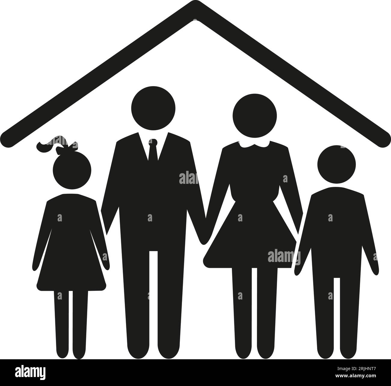 Family under roof simple icon Stock Vector Image & Art - Alamy