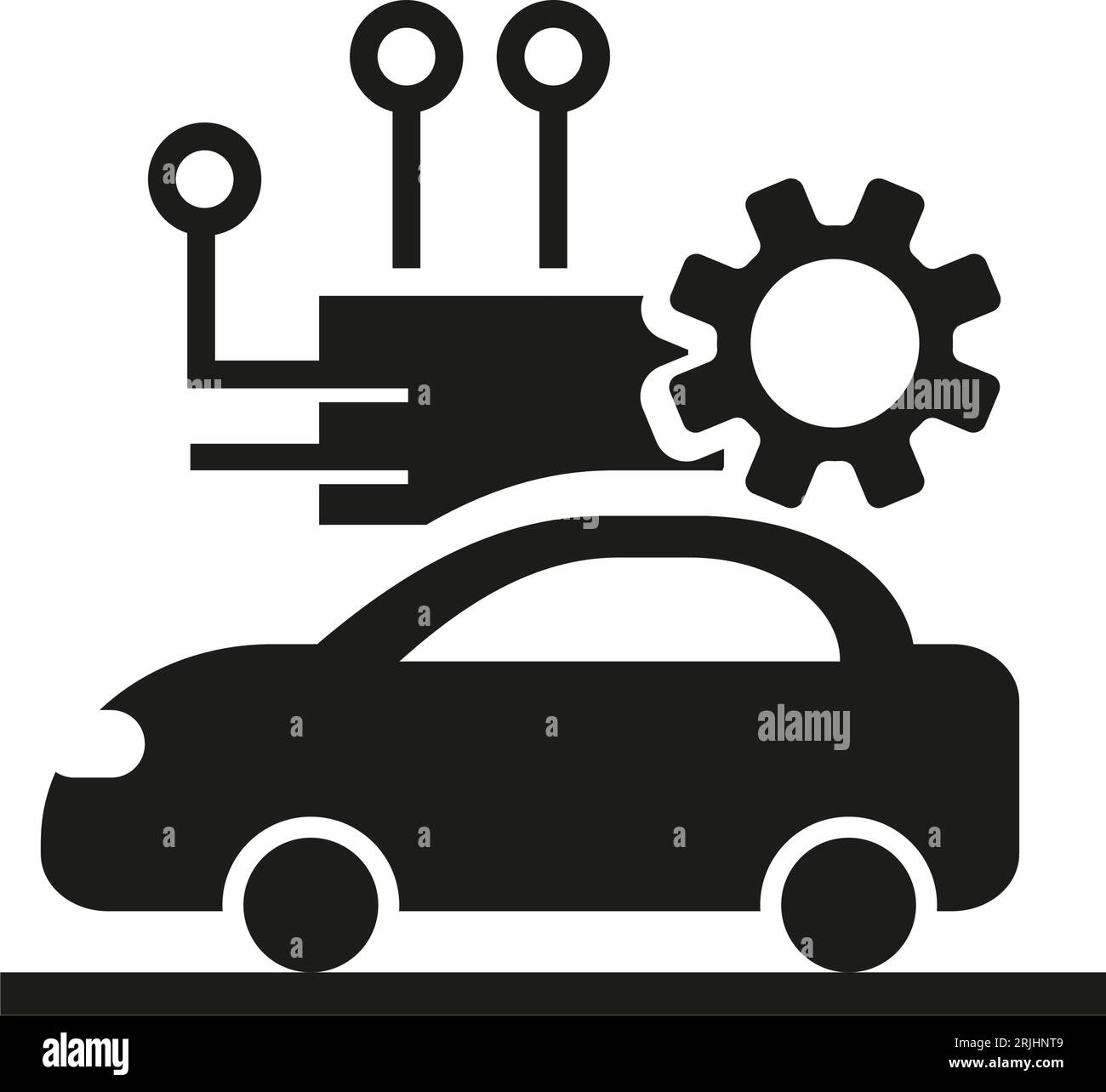 Autopilot concept self driving Stock Vector Images - Alamy