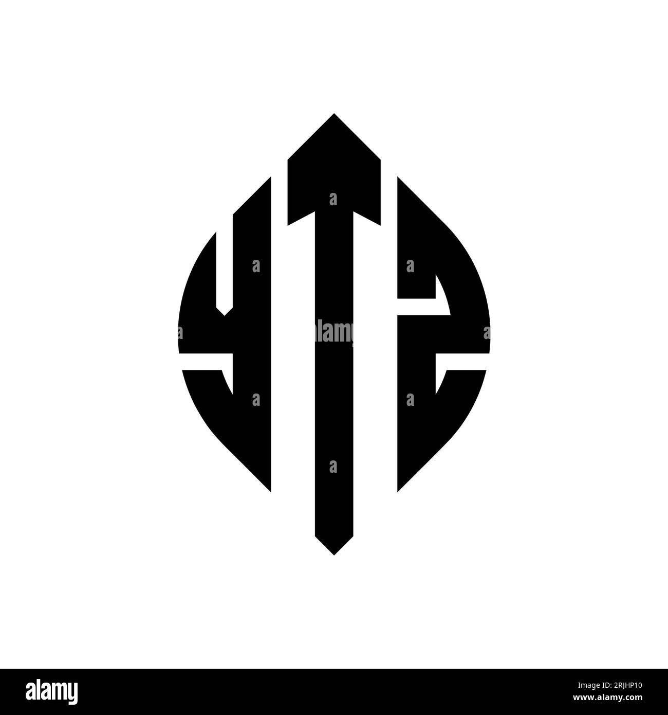 YTZ circle letter logo design with circle and ellipse shape. YTZ ...