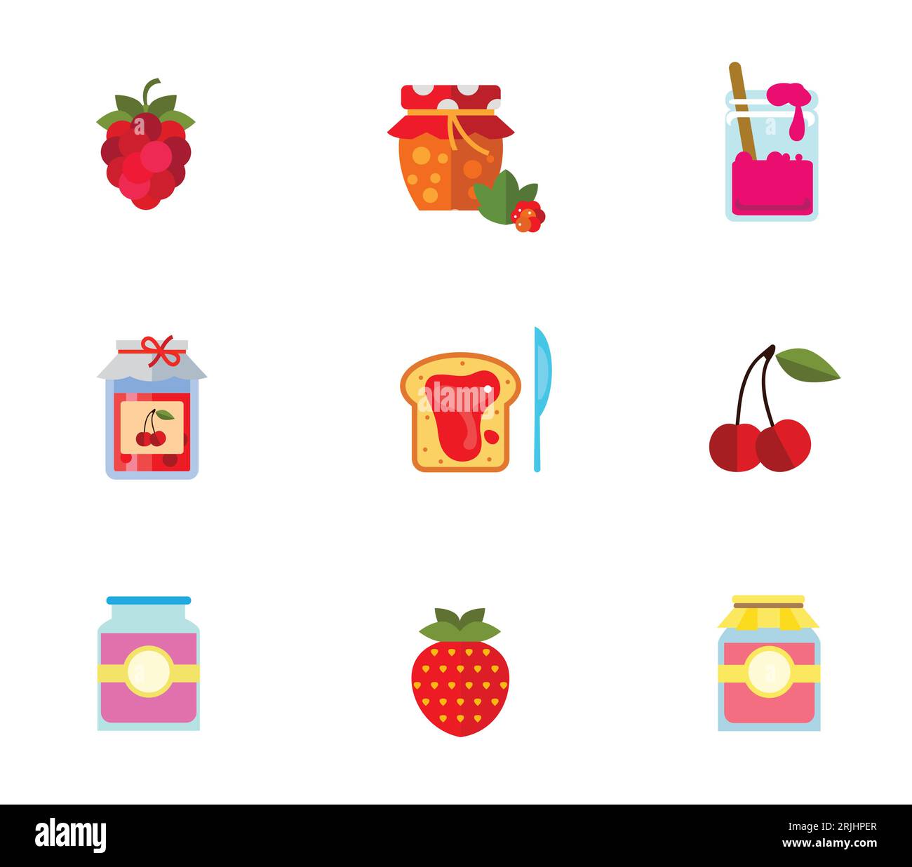 Bread raspberry jam on Stock Vector Images - Alamy