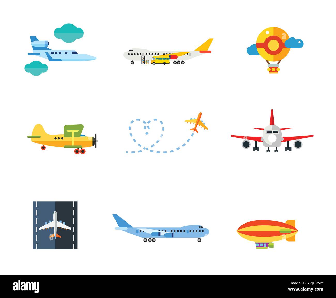 Flying icon set Stock Vector Image & Art - Alamy