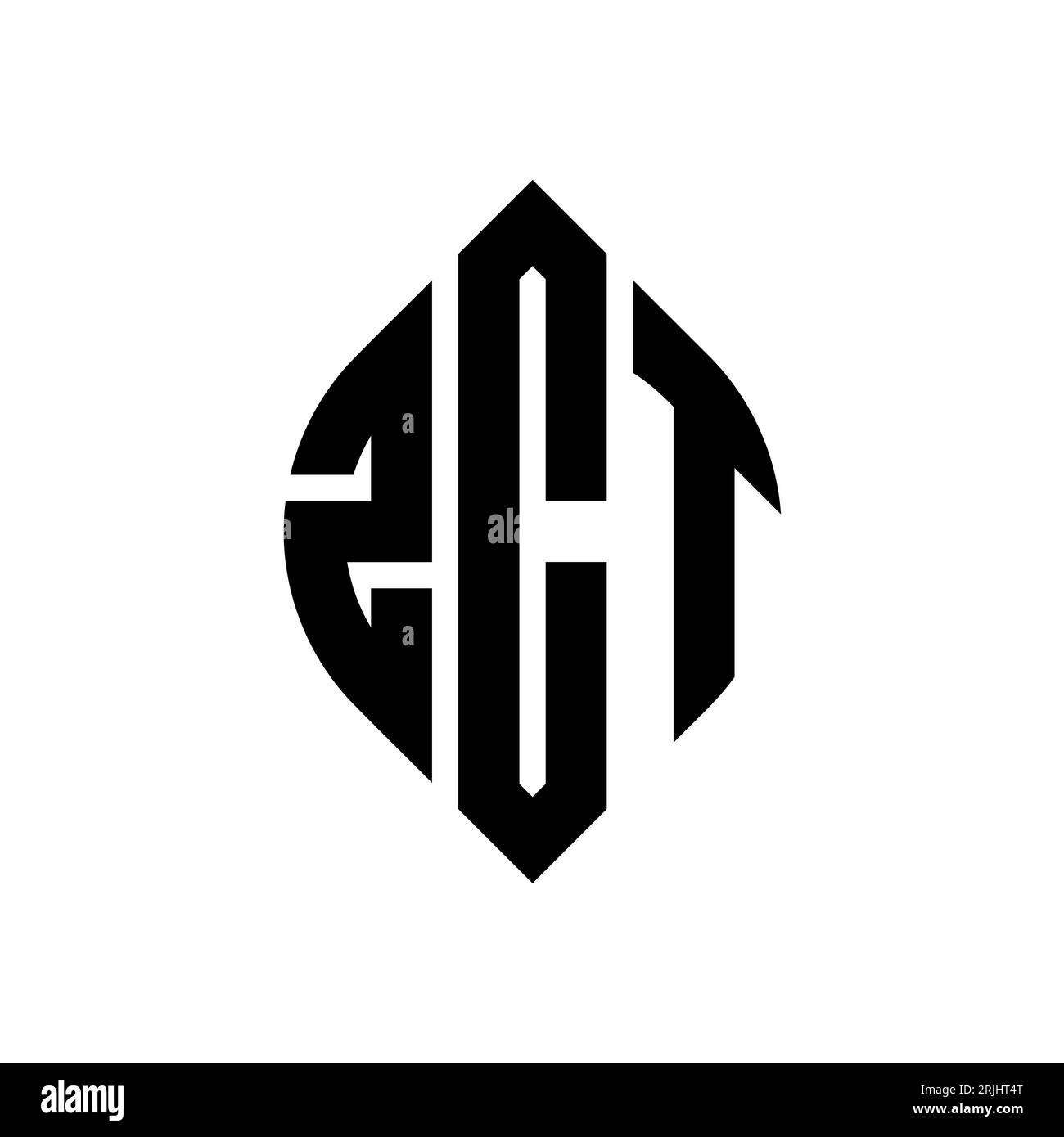 ZCT circle letter logo design with circle and ellipse shape. ZCT ...