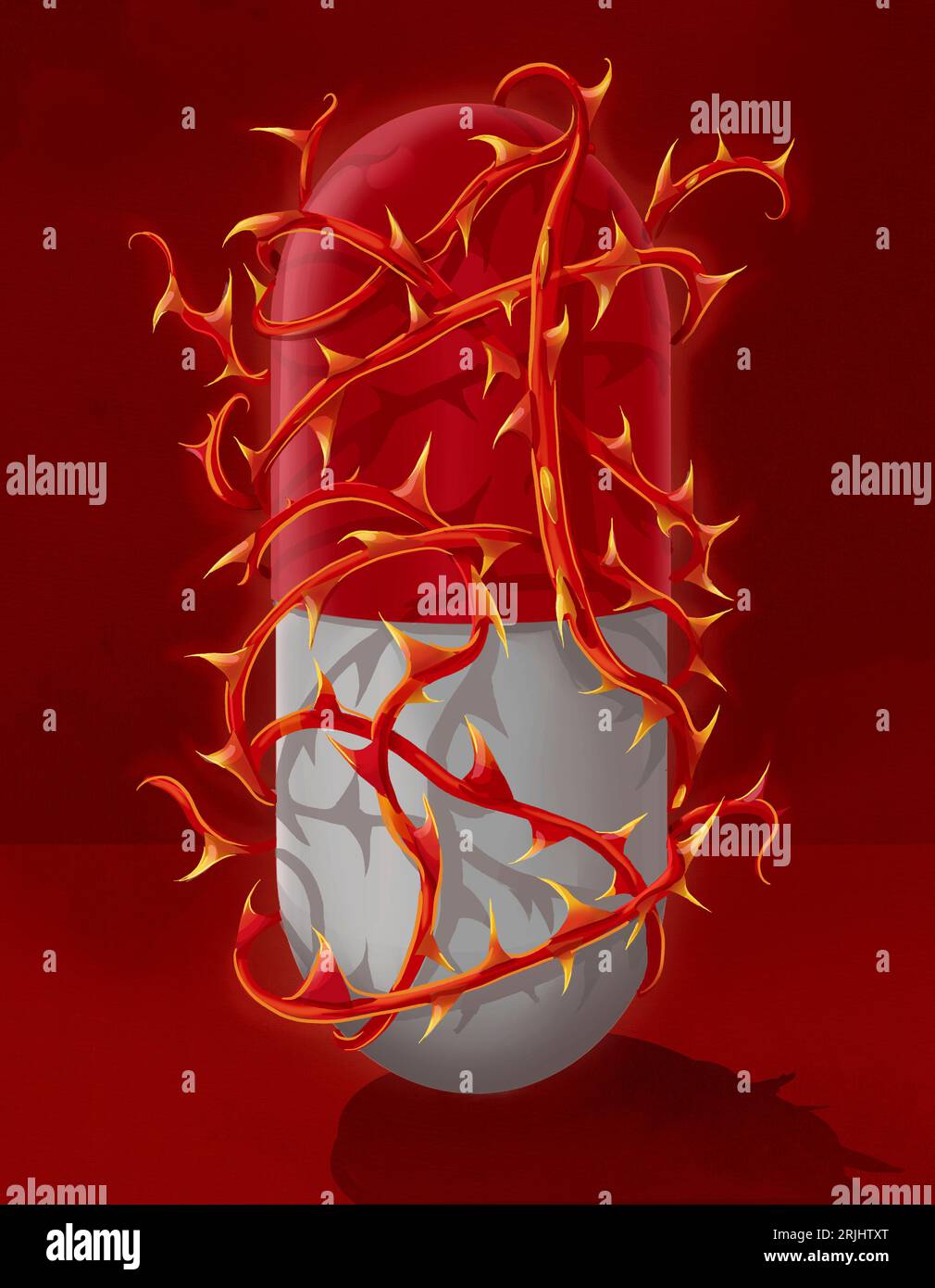 Risks from medication, conceptual illustration Stock Photo - Alamy