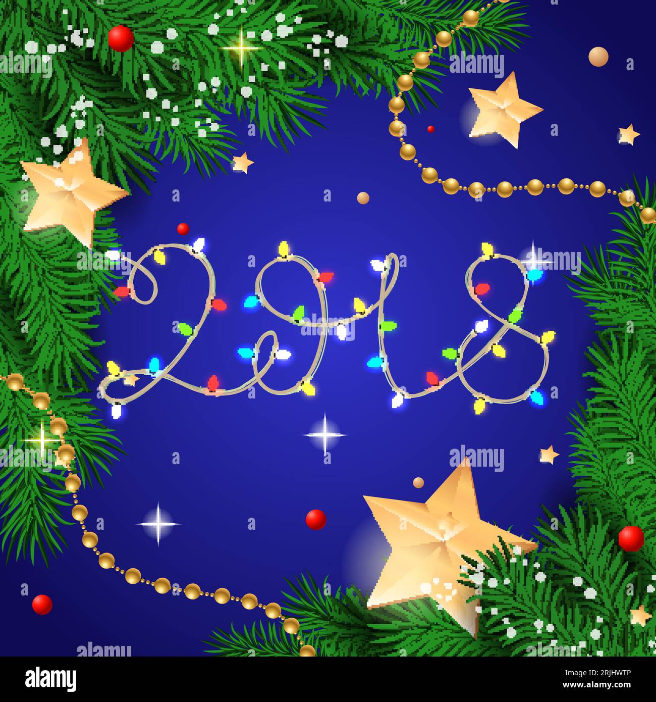 Year 2018 creative lettering Stock Vector Image & Art - Alamy