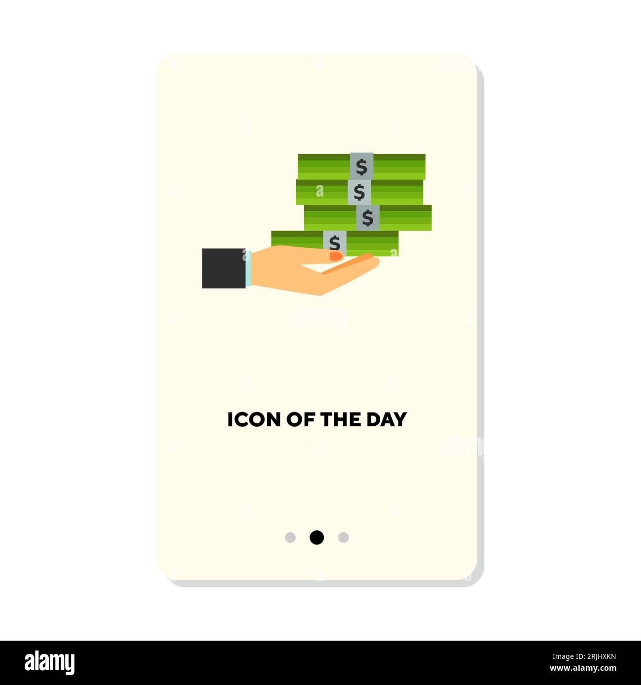 Hand holding bank notes flat vector icon Stock Vector Image & Art - Alamy