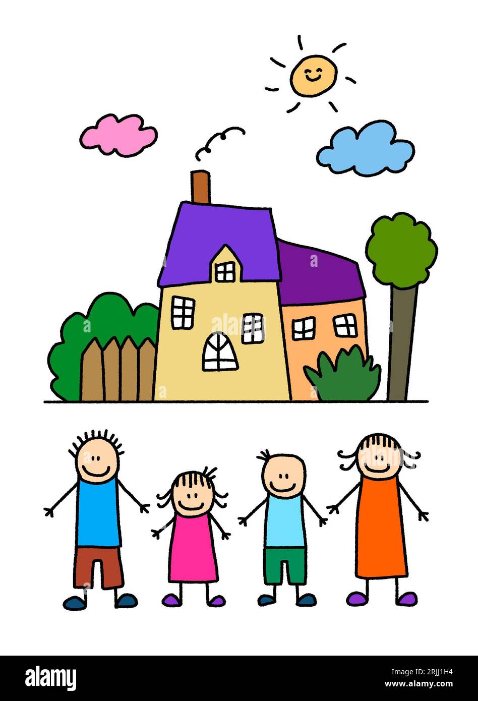 Children Drawings Family