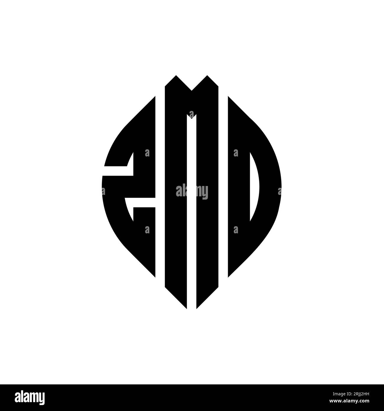 ZMO circle letter logo design with circle and ellipse shape. ZMO ...
