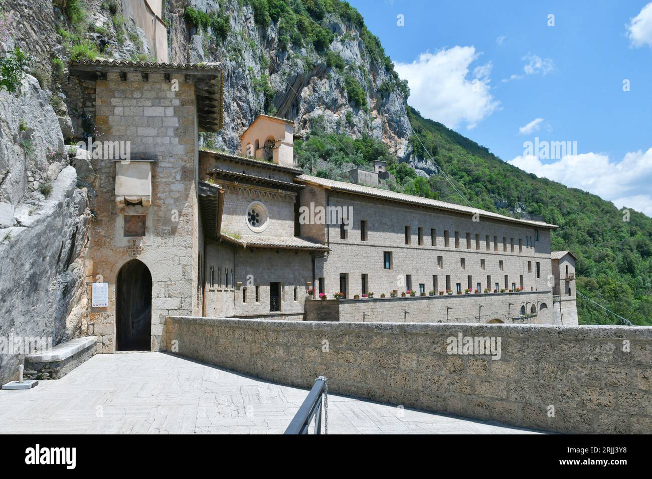 Entrance of the monastery of Saint Benedict in a medieval village near Rome Stock Photo - Alamy