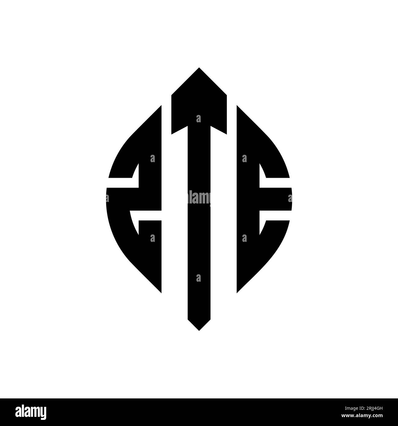ZTE circle letter logo design with circle and ellipse shape. ZTE ...