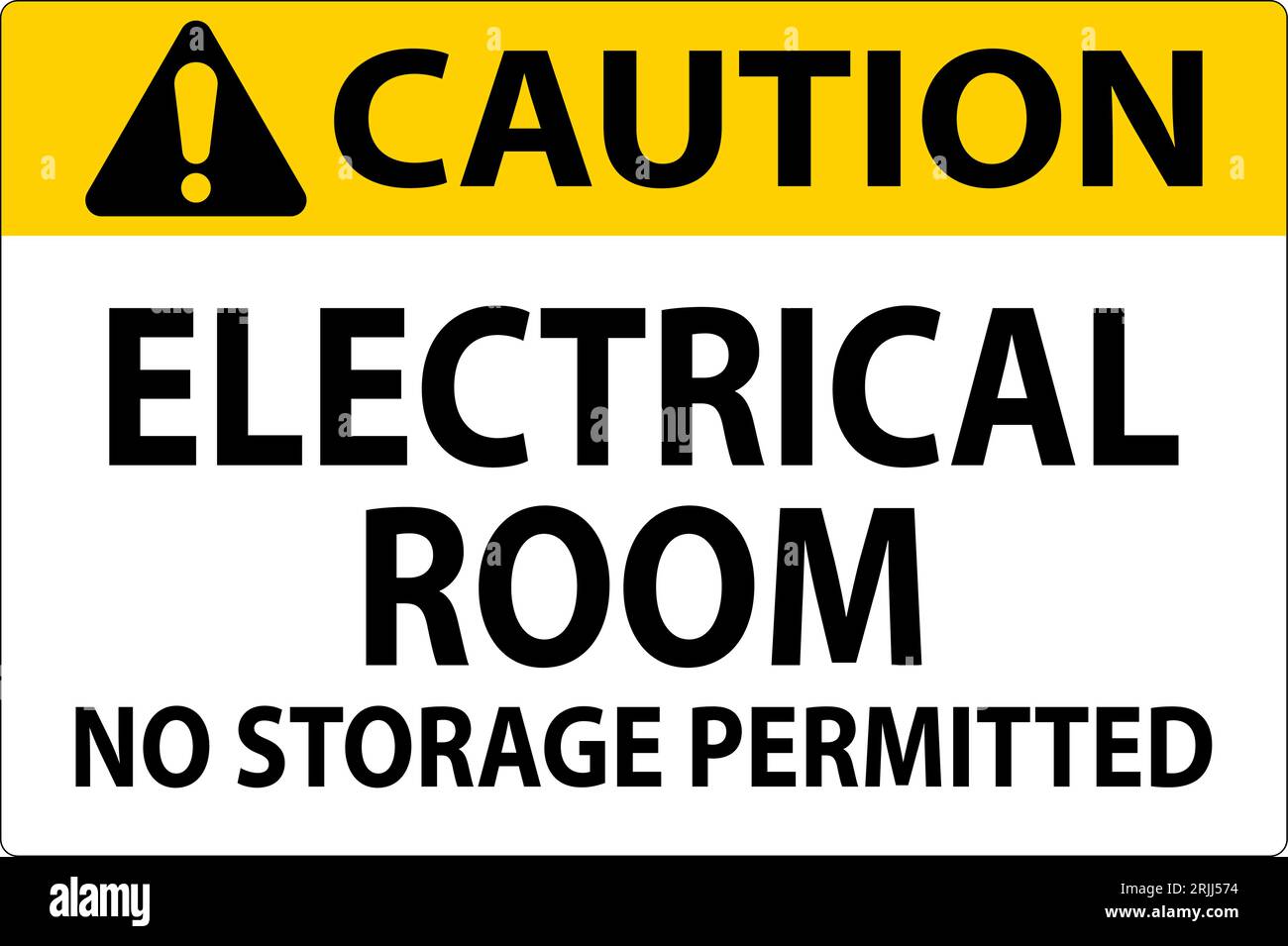 Caution Sign Electrical Room, No Storage Permitted Stock Vector Image ... Caution Sign Electrical Room, No Storage Permitted Stock Vector Image ...