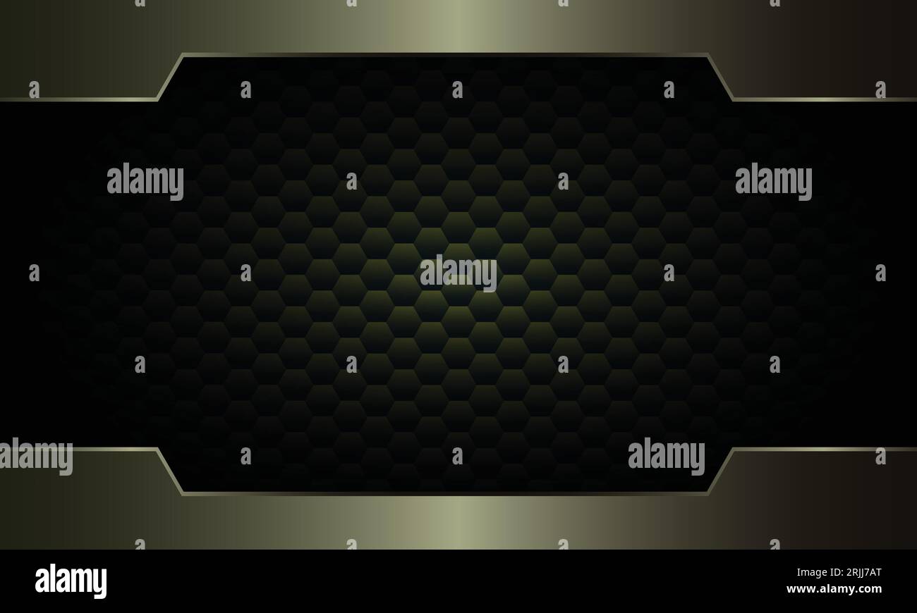 Metallic frame on dark hexagon background. Modern design for website ...