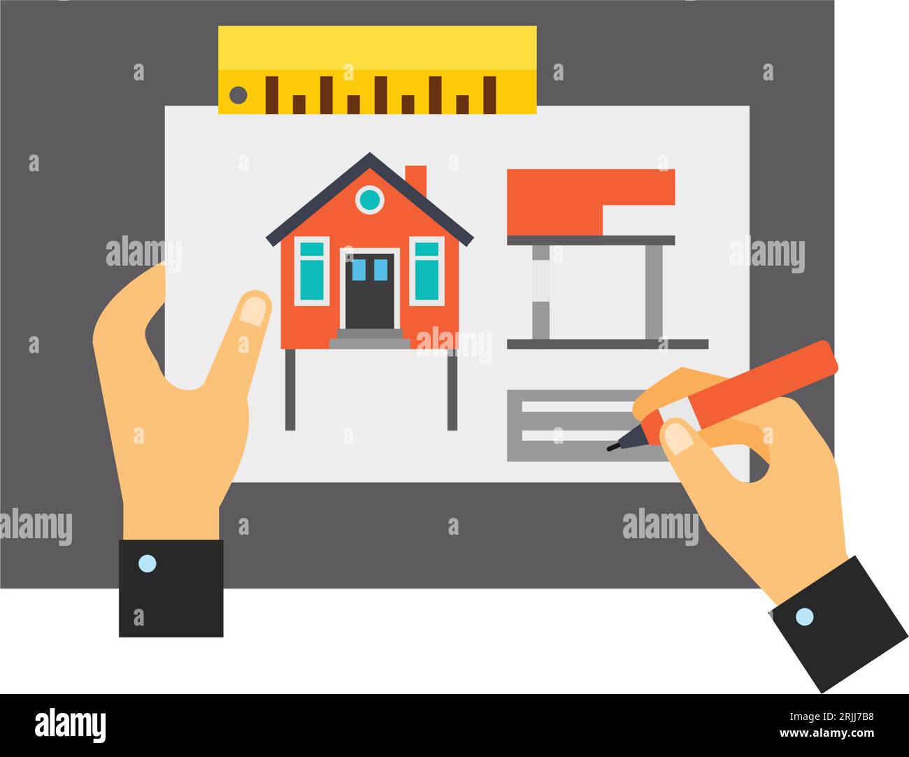 Renovation house vector interior apartment diy hi-res stock photography ...