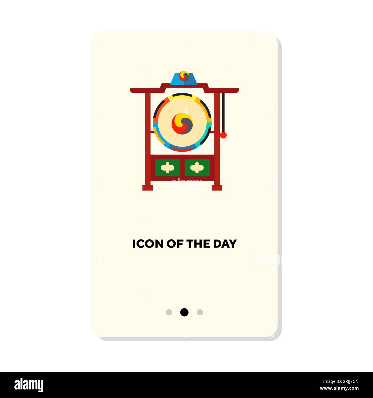 Chinese gong on white background Stock Vector Image & Art - Alamy