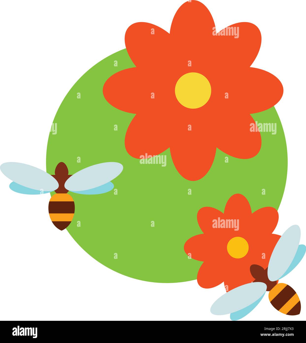Pollinating insect Stock Vector Images - Alamy