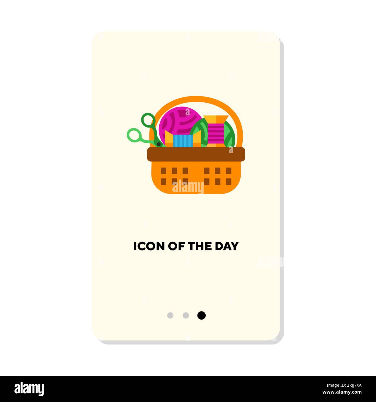 Sewing basket Stock Vector Images - Alamy