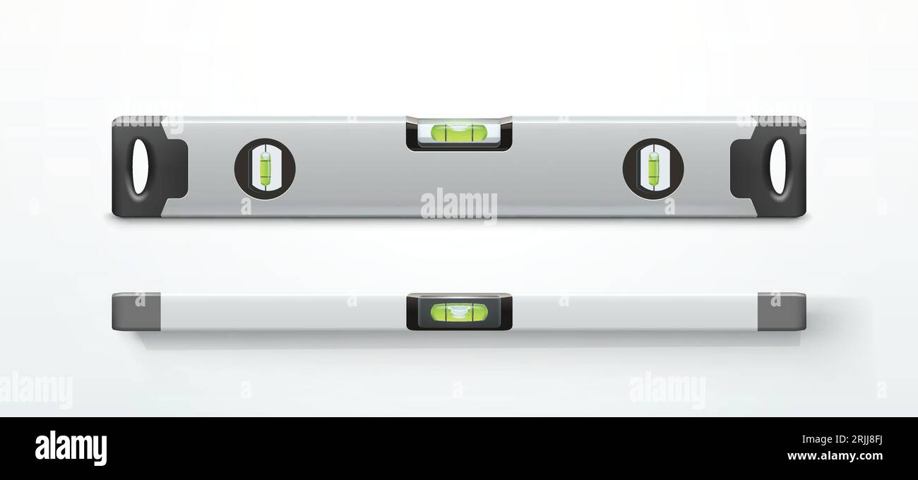 grey spirit levels front and top views Stock Vector Image & Art - Alamy