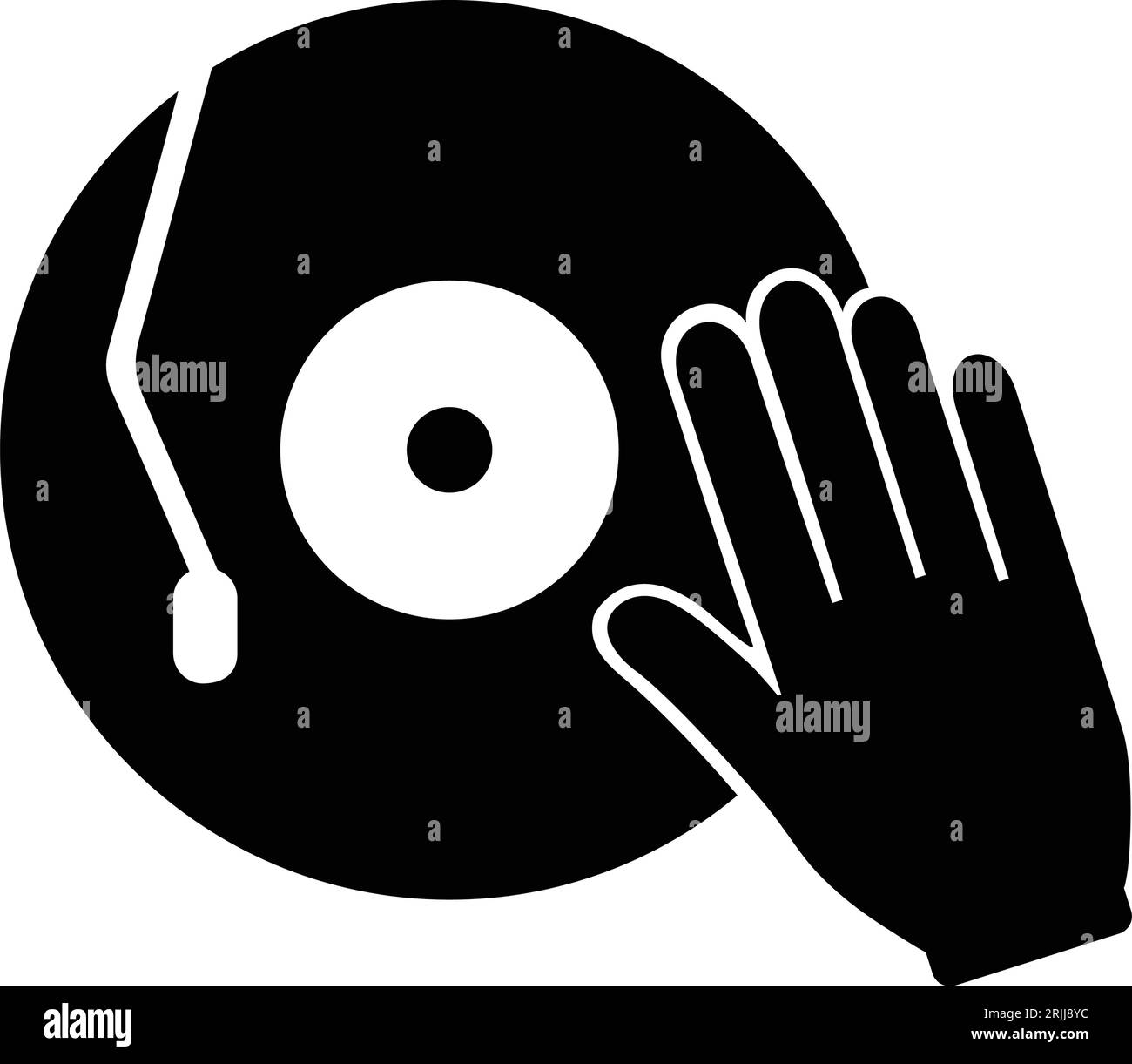 DJ making music simple icon Stock Vector Image & Art - Alamy