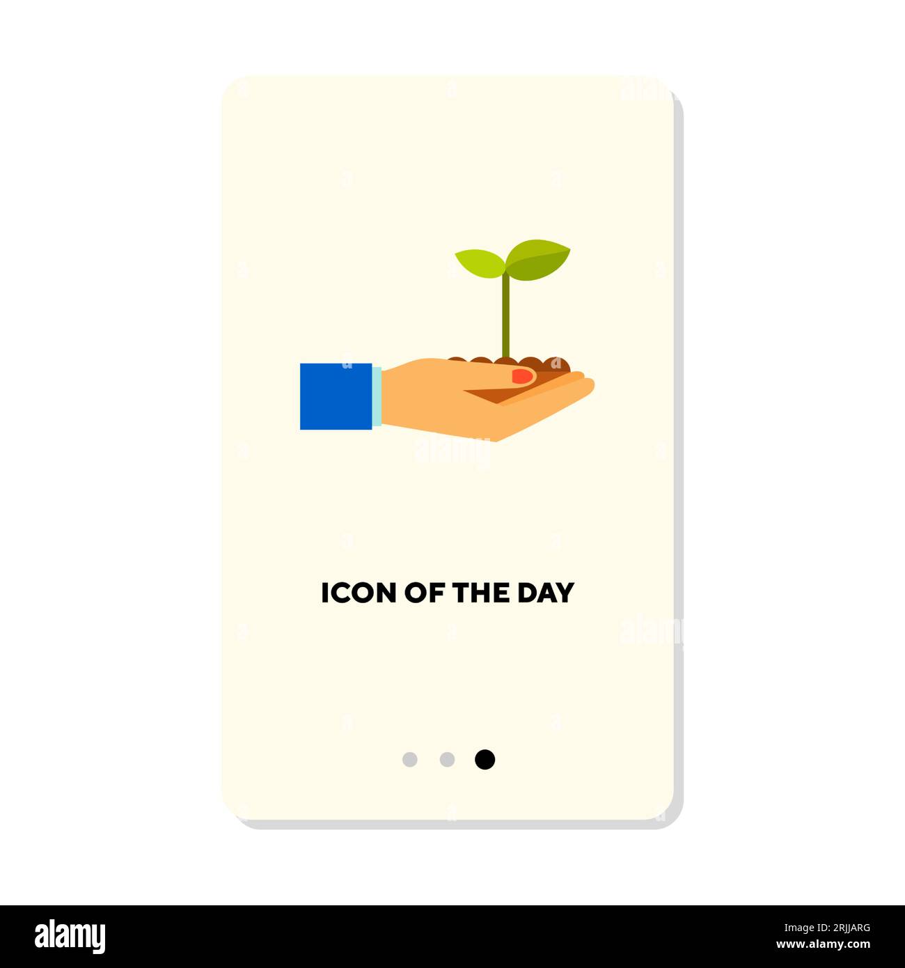 Hand holding tree planting Stock Vector Images - Alamy