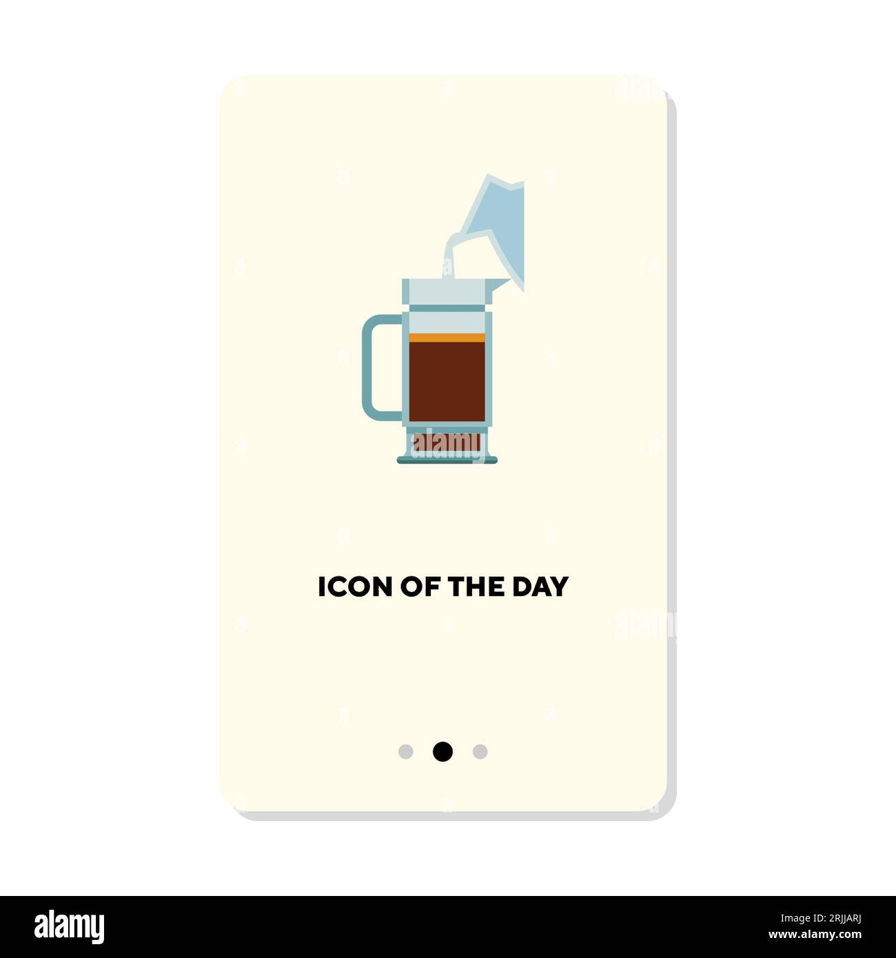 Barista pouring coffee cafe Stock Vector Images - Alamy