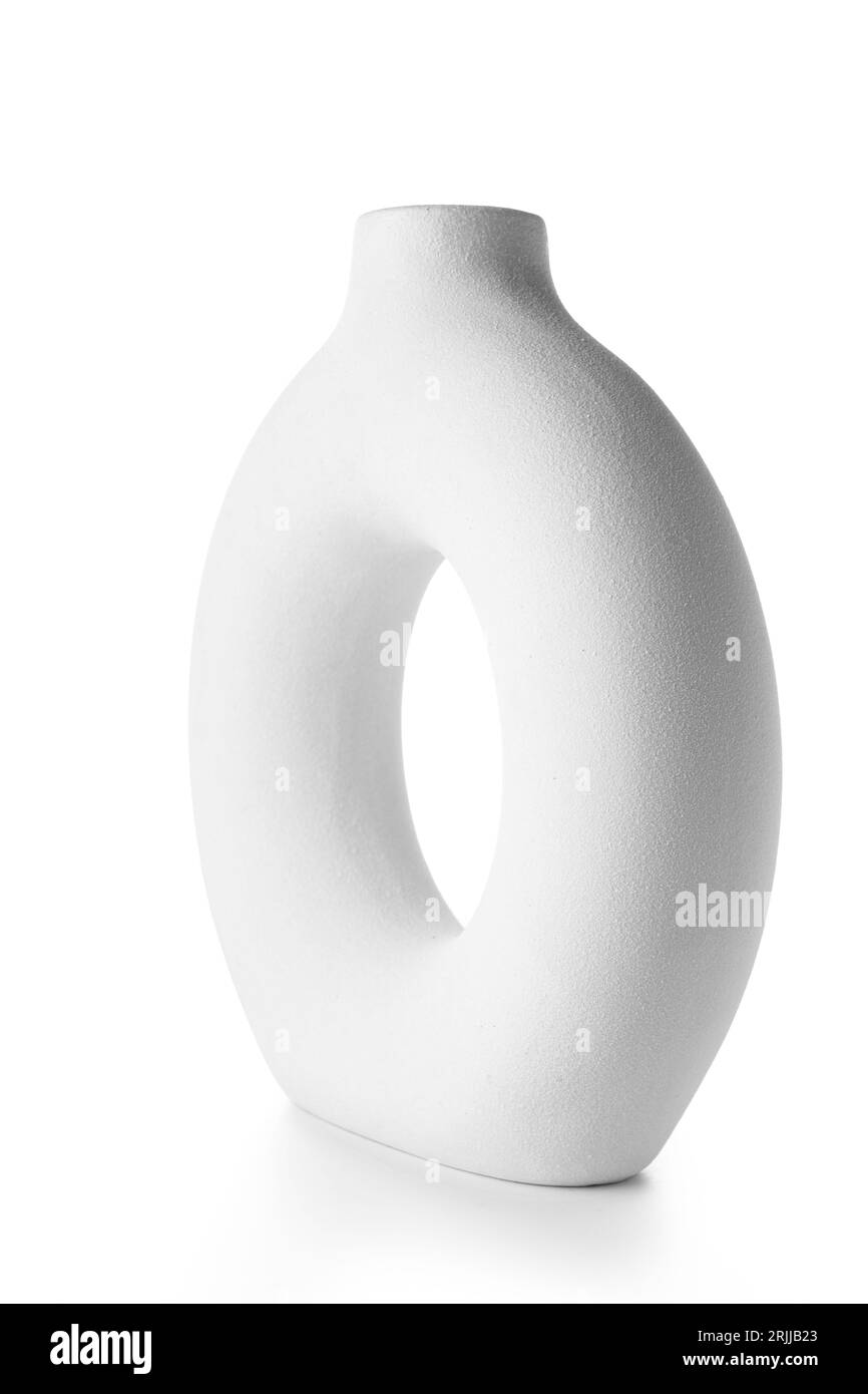 Empty vase on white background Stock Photo - Alamy