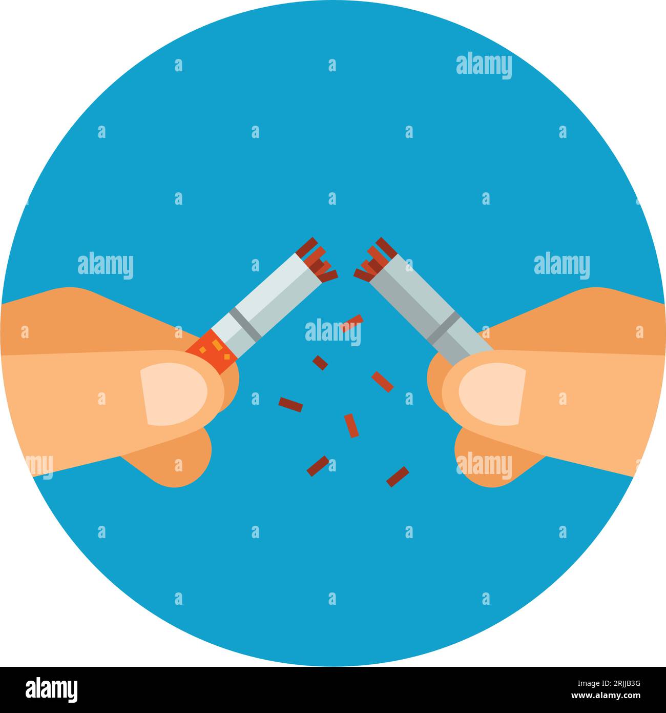 Hand crushing cigarette icon Stock Vector Image & Art - Alamy